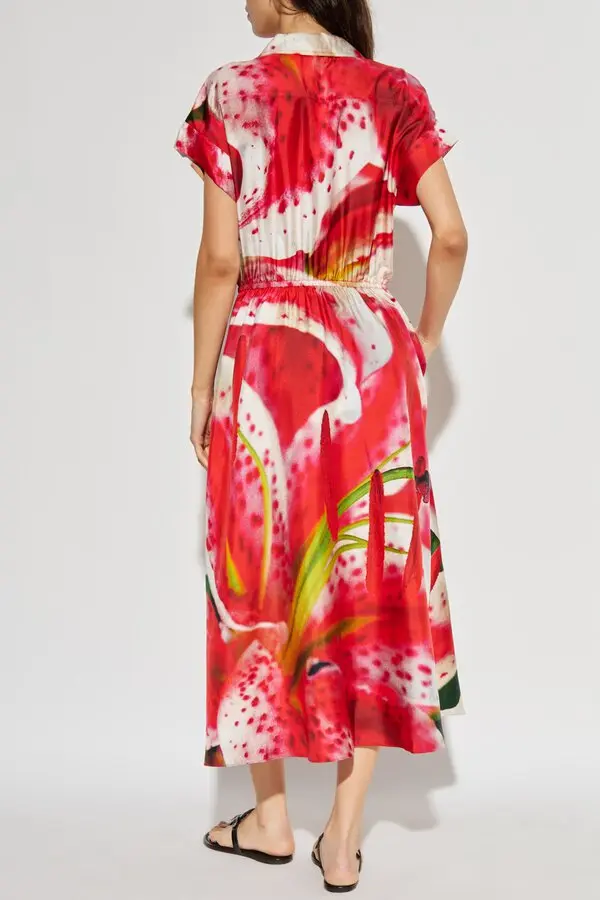 Tory Burch Graphic Print Midi Dress