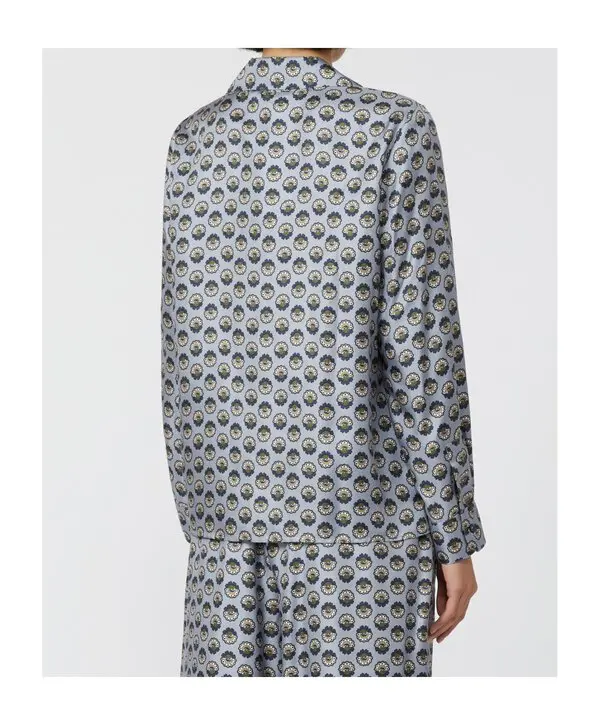 Max Mara Weekend Graphic Print Lapel Collar Shirt