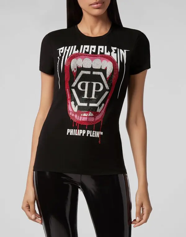 Philipp Plein Embellished Logo T-shirt