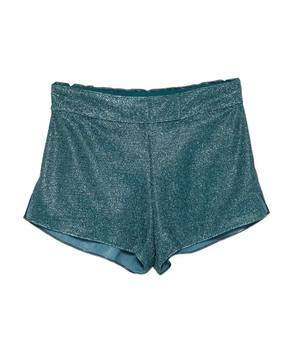 Oseree Lumière Sequined Tailored Shorts - Peacock