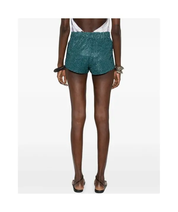 Oseree Lumière Sequined Tailored Shorts - Peacock
