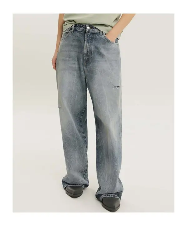 1989 STUDIO Wide-leg Jeans With Washed Effect - Blue