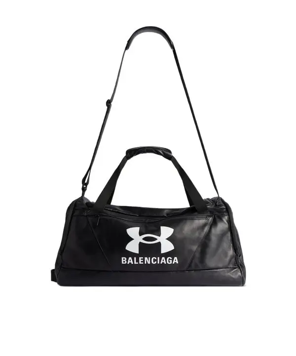 Balenciaga Logo Printed Duffle Bag - Black