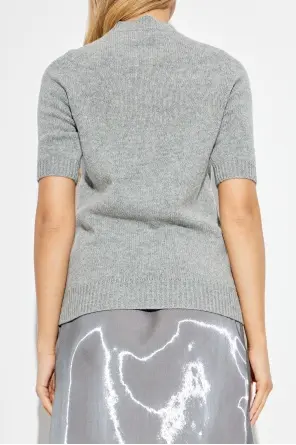 Fabiana Filippi Short Sleeve Turtleneck Sweater With Sequins