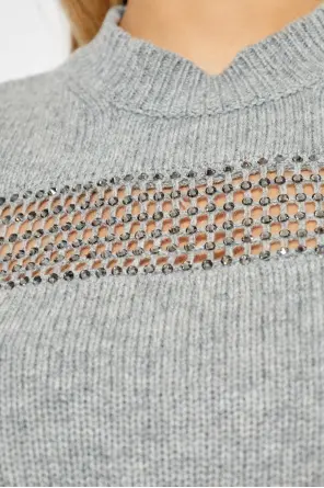 Fabiana Filippi Short Sleeve Turtleneck Sweater With Sequins