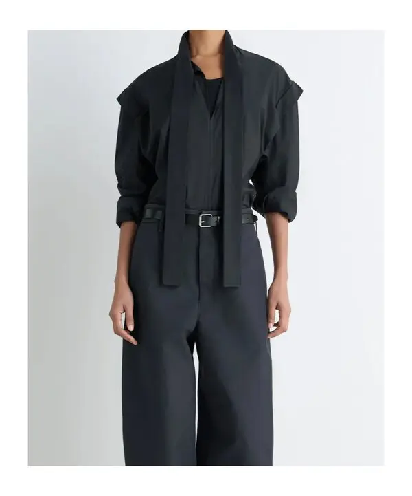 LEMAIRE Ascot Blouse In Washed Cotton-silk Blend