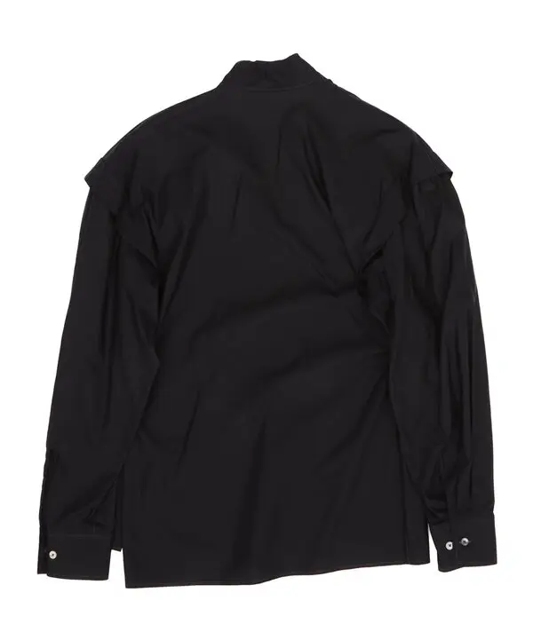 LEMAIRE Ascot Blouse In Cotton-silk Blend - Squid Ink