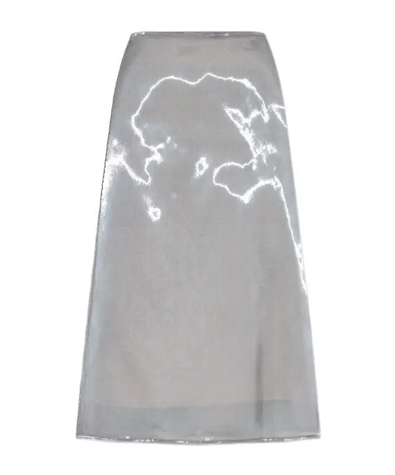 Fabiana Filippi High-waisted Glossy Midi Skirt