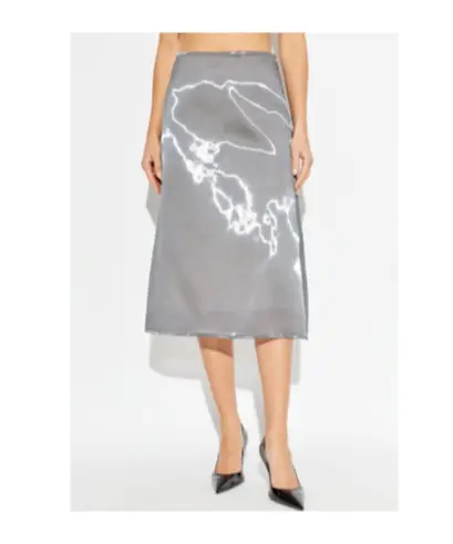 Fabiana Filippi High-waisted Glossy Midi Skirt