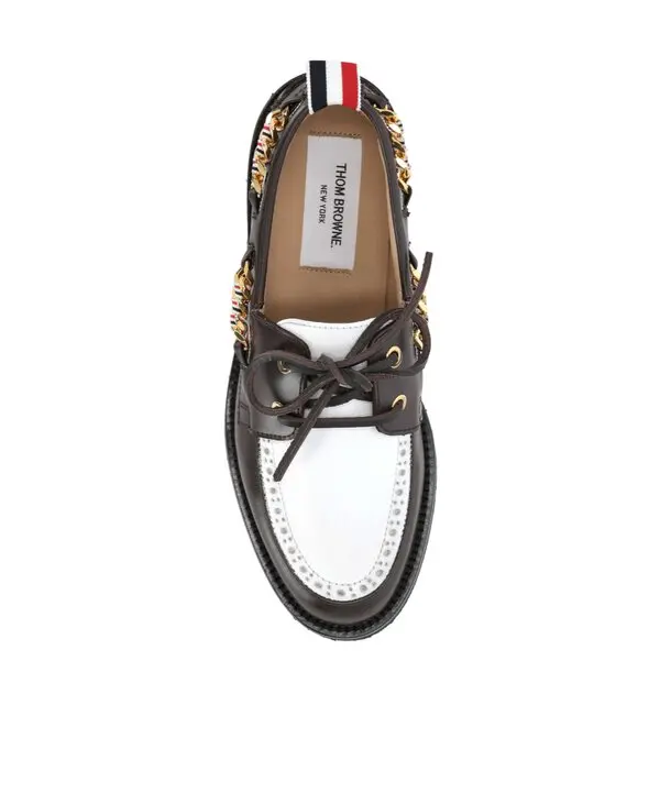 Thom Browne Chain-detailed Lace-up Shoes