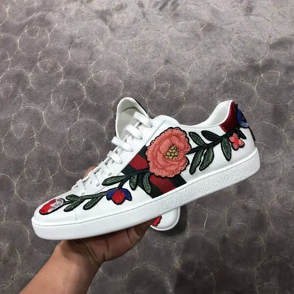 Gucci Ace Embroidered Floral Sneakers