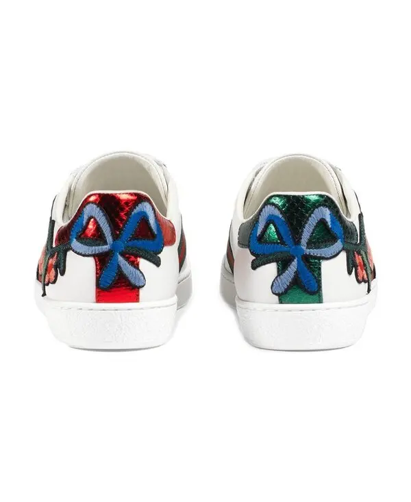 Gucci Ace Embroidered Floral Sneakers