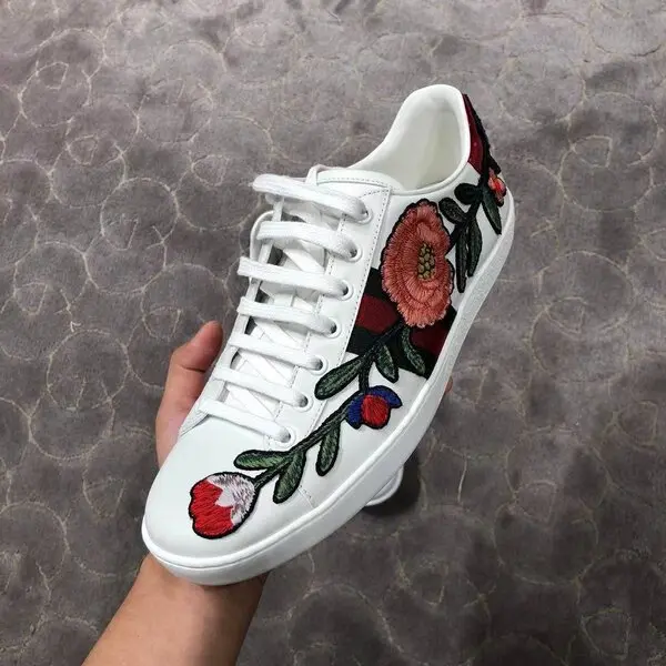 Gucci Ace Embroidered Floral Sneakers