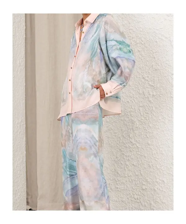 Zimmermann Illuminate Relaxed Shirt - Blue-agate