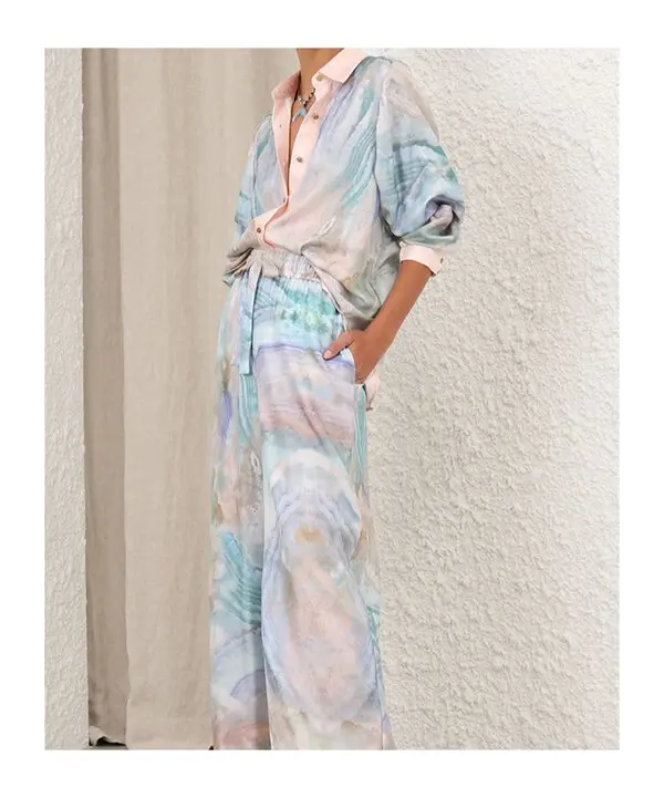 Zimmermann Illuminate Relaxed Shirt - Blue-agate