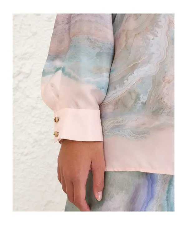 Zimmermann Illuminate Relaxed Shirt - Blue-agate