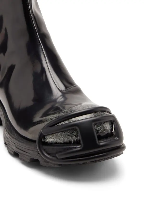DIESEL® Zip-detail Oval-plaque Ankle Boots