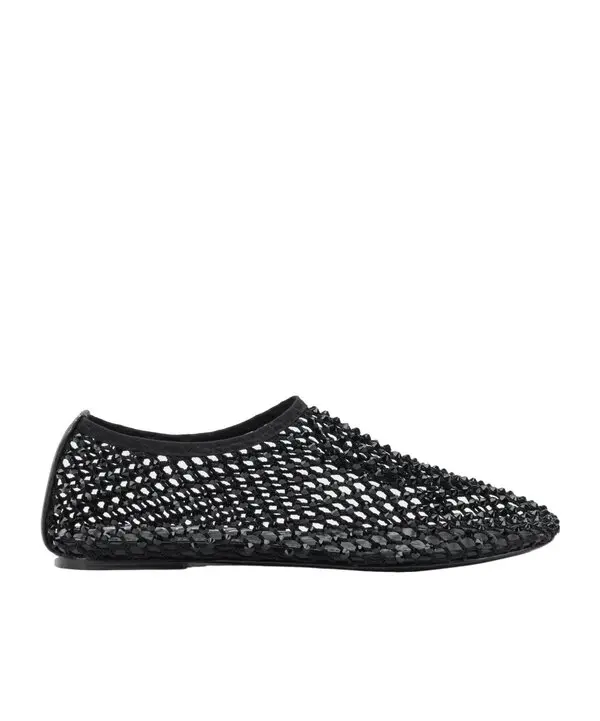 STRATEGIA Dolly Embellished Ballerinas - Black
