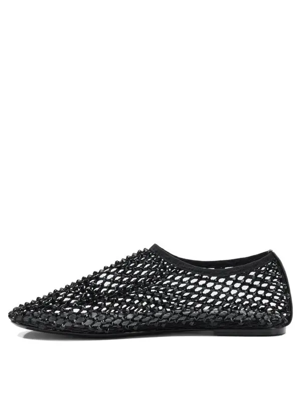 STRATEGIA Dolly Embellished Ballerinas - Black