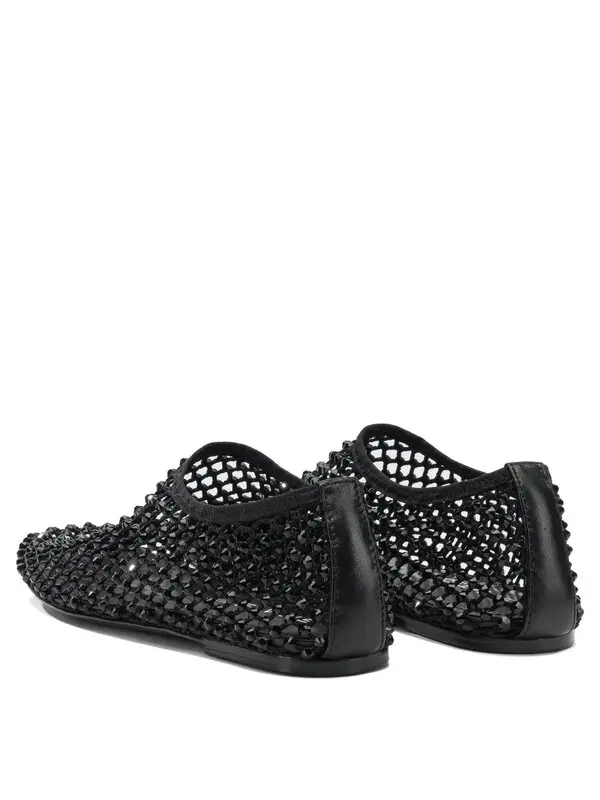 STRATEGIA Dolly Embellished Ballerinas - Black