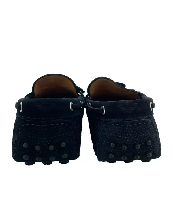 Emporio Armani Round Toe Loafers With Tie Fastening