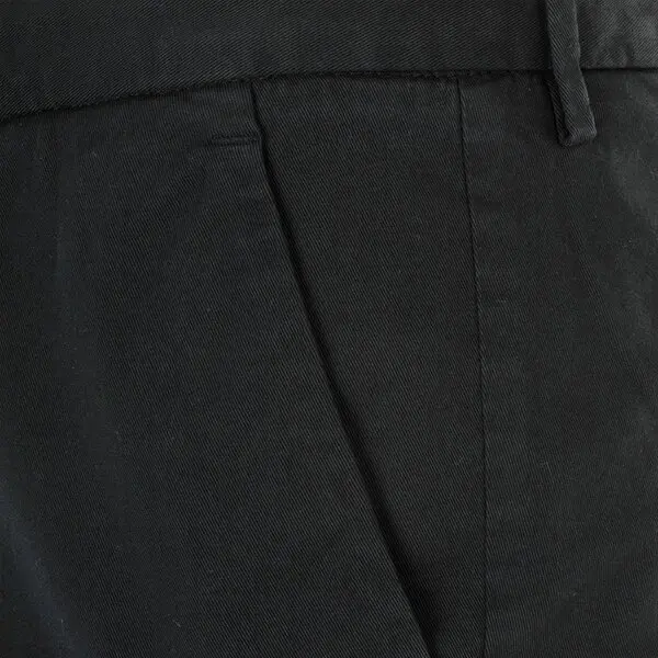 Hugo Boss Slim Fit Casual Pants With Belt Detail - Black