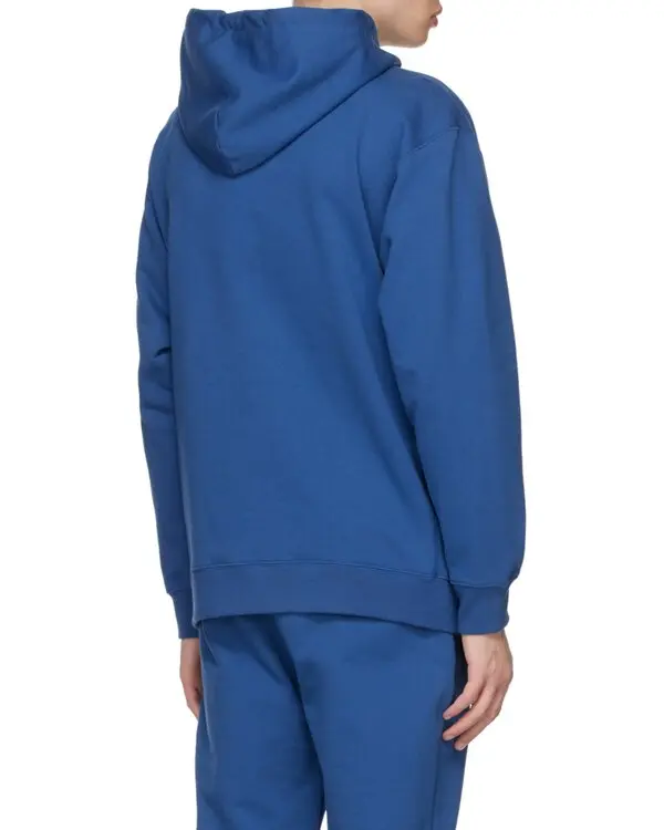 Opening Ceremony Warped Logo Printed Hoodie - Blue