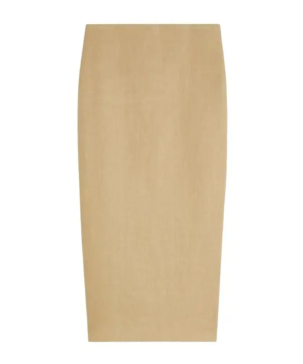 Max Mara Veranda Back Slit Skirt - Camel