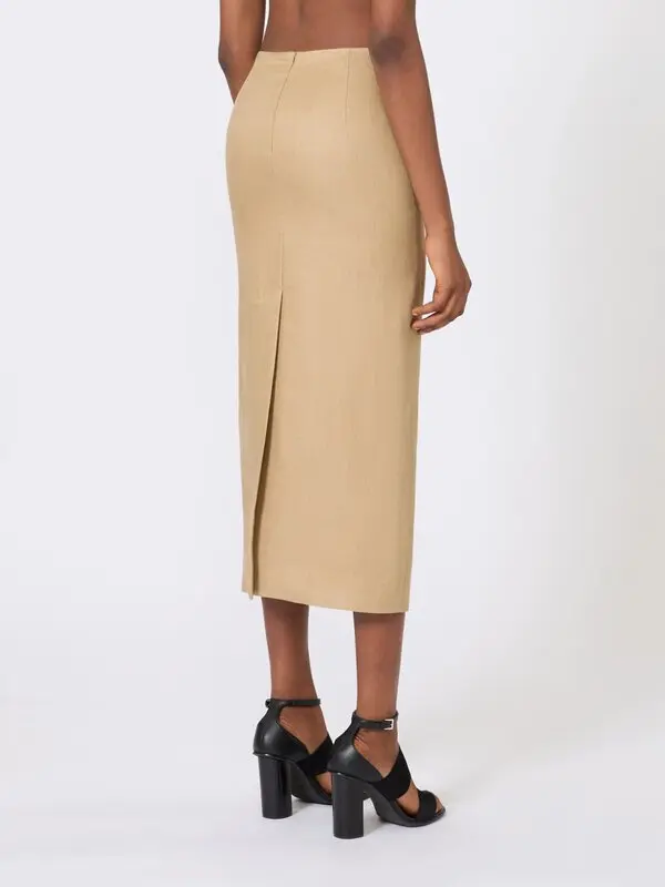 Max Mara Veranda Back Slit Skirt - Camel