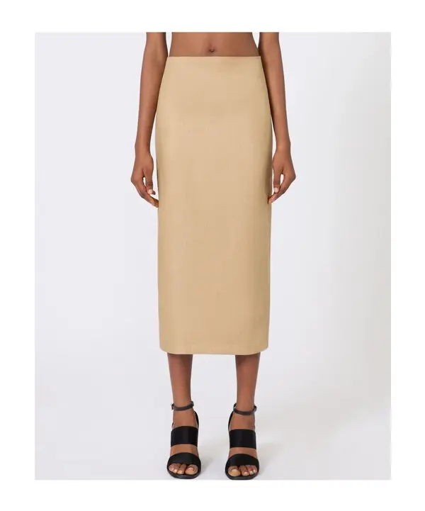 Max Mara Veranda Back Slit Skirt - Camel