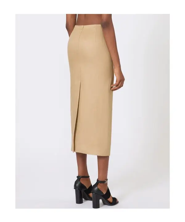 Max Mara Veranda Back Slit Skirt - Camel