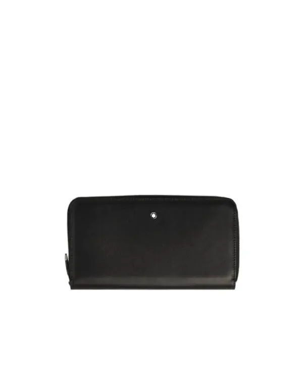 Montblanc Zip-around Leather Wallet - Black