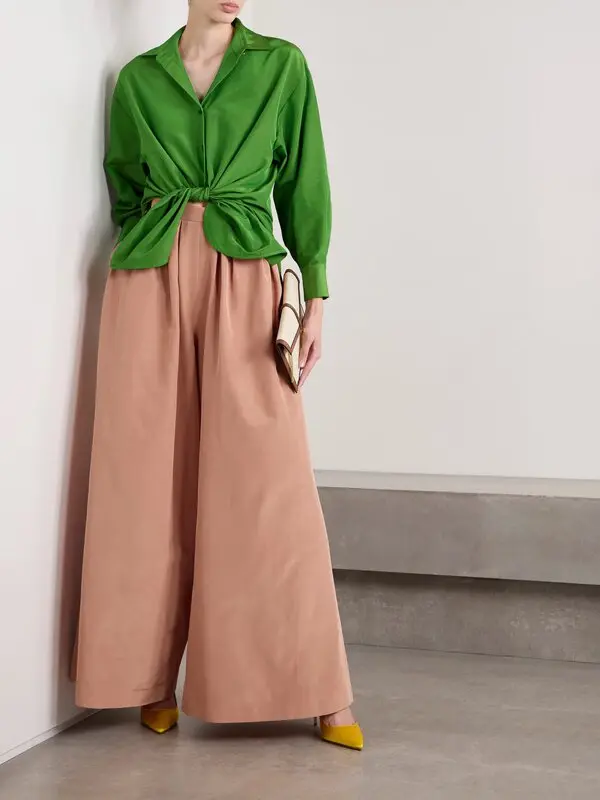 Carolina Herrera Pleated Wide-leg Trousers