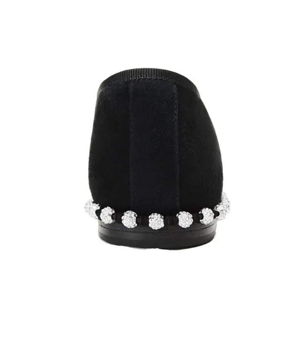 Alexander Wang Crystal Ball Chain Trim Ballet Flats