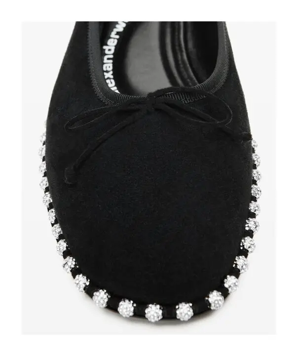 Alexander Wang Crystal Ball Chain Trim Ballet Flats