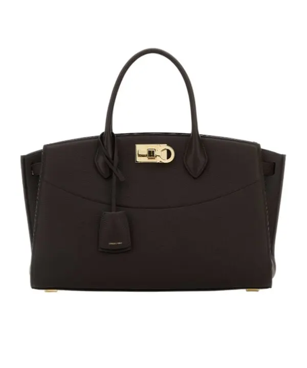 FERRAGAMO Top Handle Tote Bag - Black