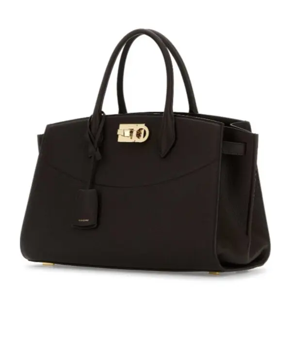 FERRAGAMO Top Handle Tote Bag - Black