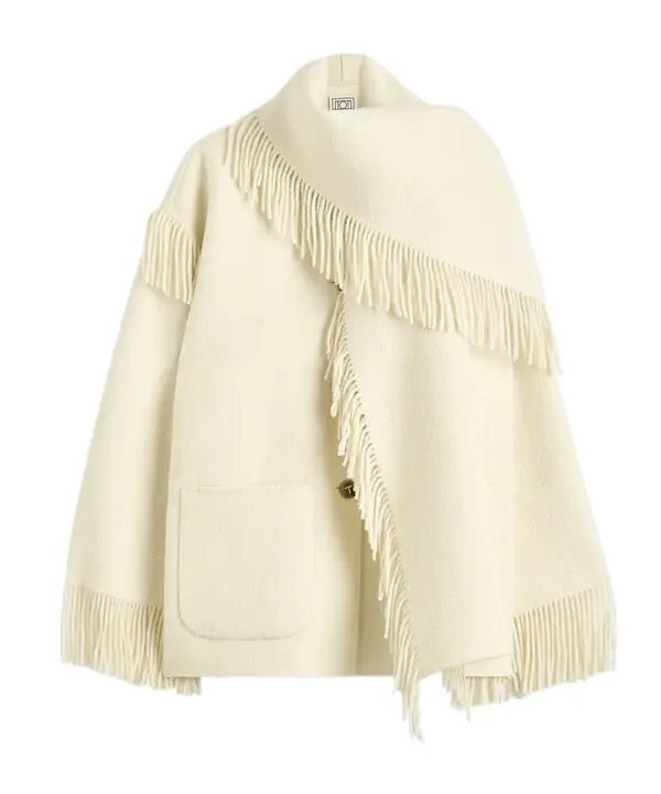 TOTEME High Neck Fringe Jacket