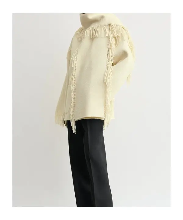 TOTEME High Neck Fringe Jacket