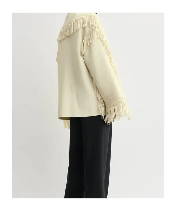 TOTEME High Neck Fringe Jacket