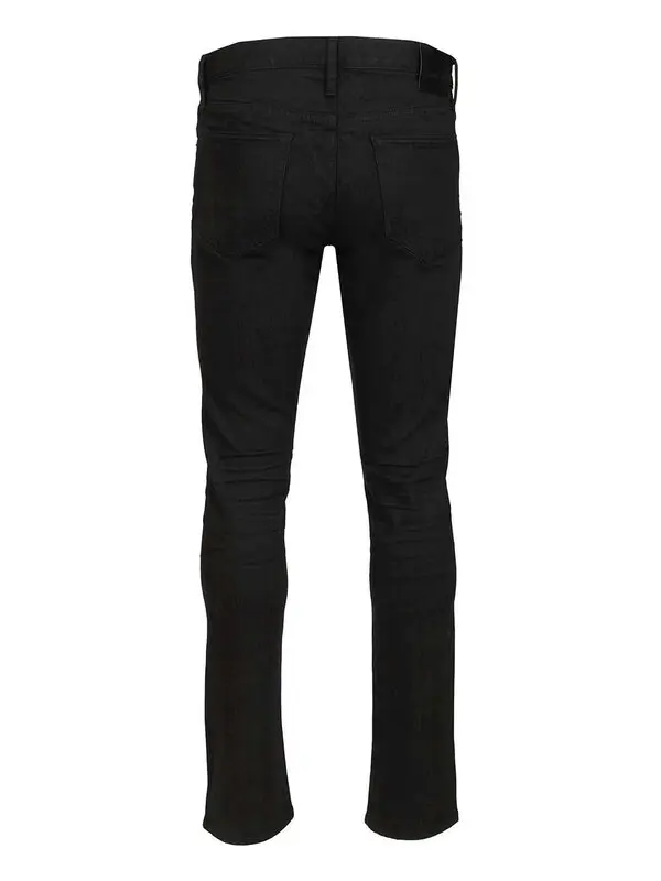 TOM FORD Stretch Ruched Slim Fit Jeans - Black