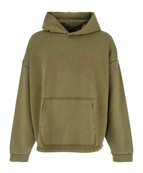 REPRESENT Kangaroo Pocket Logo Hoodie - Green