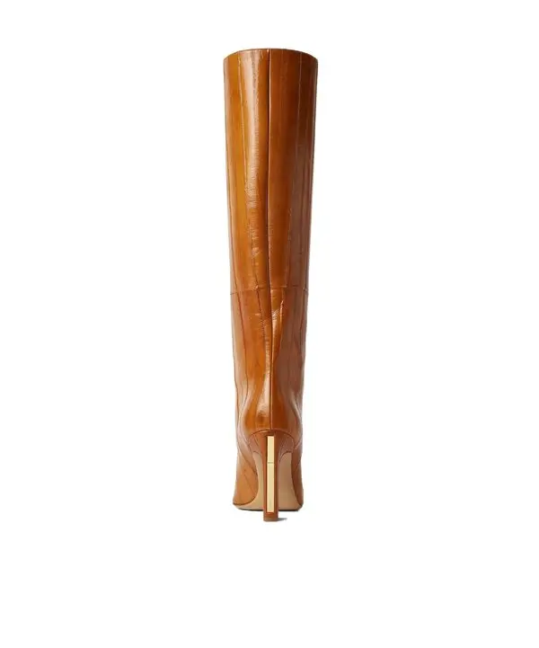 Fendi Beige Hagfish Leather Boots With Metal Details - Brown