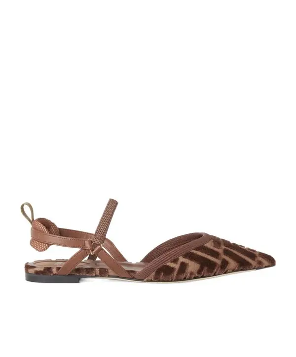 Fendi Colibrì Lite Pointed-toe Flats - Brown