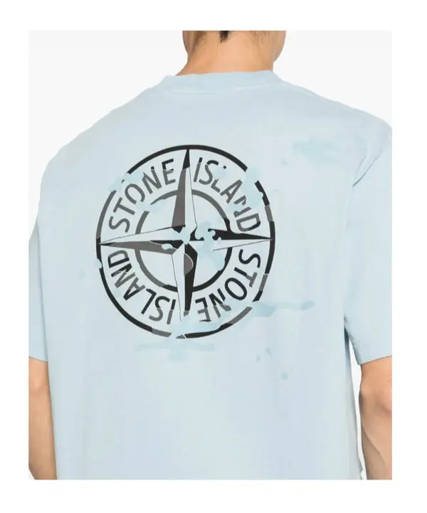 Stone Island Camo Compass Printed Crewneck T-shirt