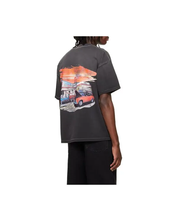 REPRESENT Gas Station Graphic T-shirt - Black