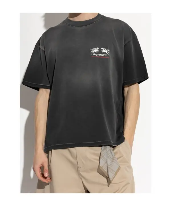 REPRESENT Gas Station Graphic T-shirt - Black
