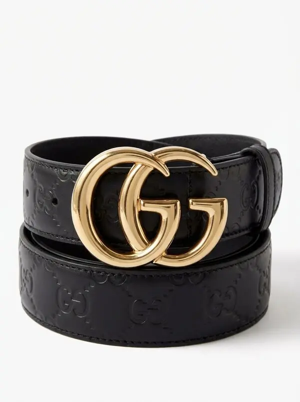 Gucci Interlocking G Logo Leather Belt