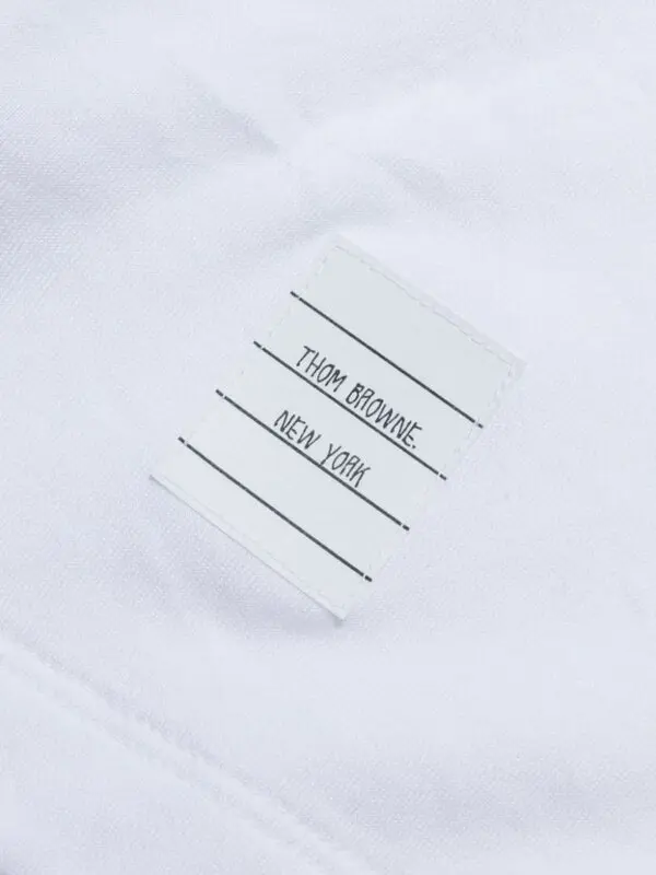 Thom Browne Logo Patch Crewneck T-shirt - White