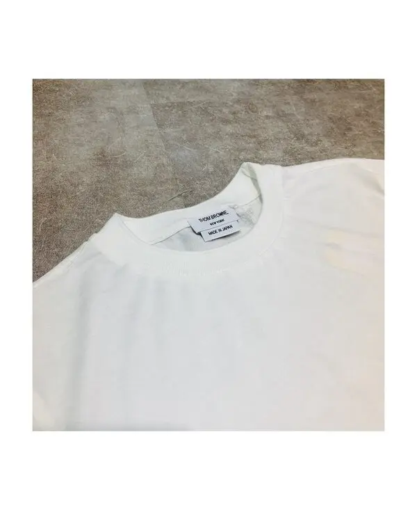 Thom Browne Logo Patch Crewneck T-shirt - White
